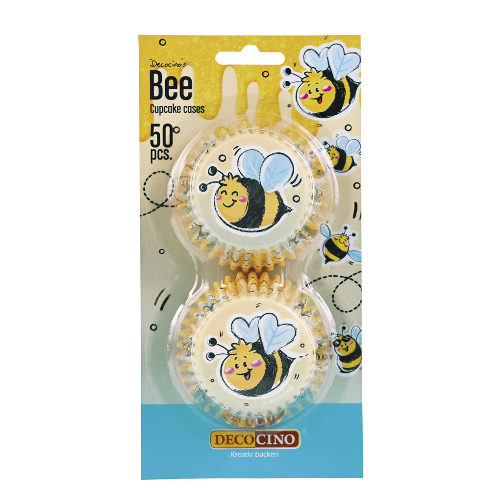 Muffin Cases Bee (50 pcs.), cupcake cases, bees, bee pattern