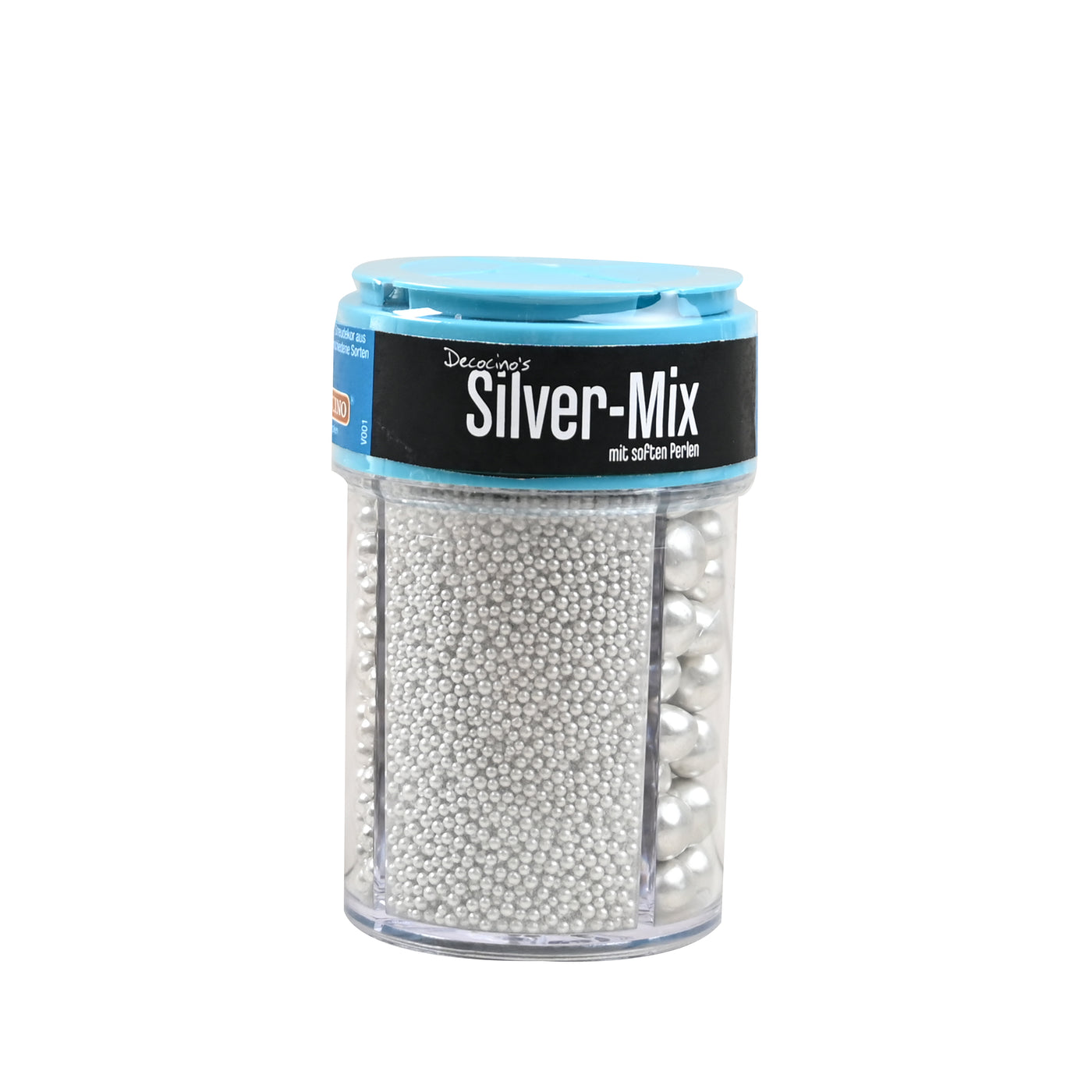 Streudekor Silver Mix; Zuckerstreusel; Dekoration für Torten; Cupcakes etc.