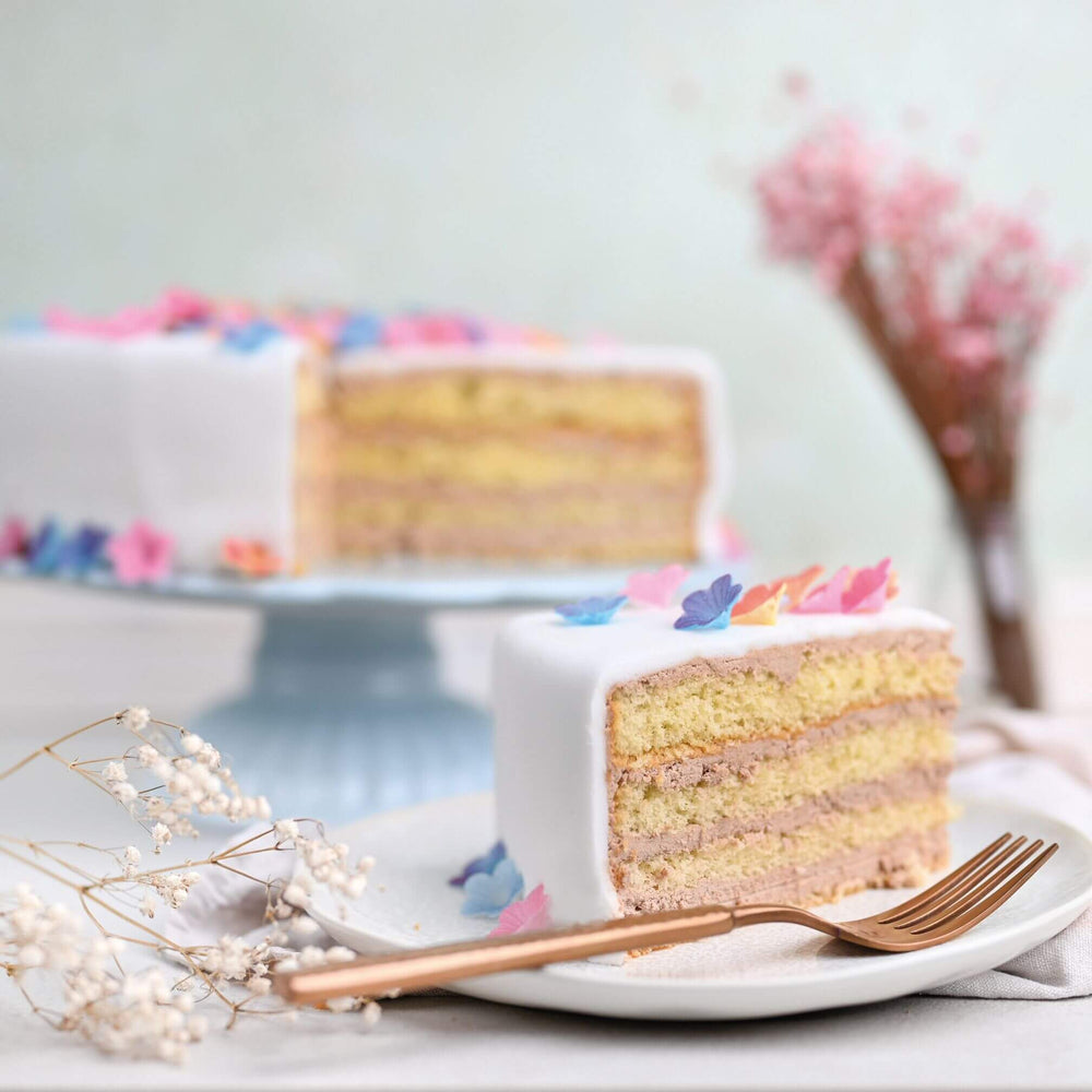 Oblaten-Blumen Pastell Mini, essbare Tortendeko