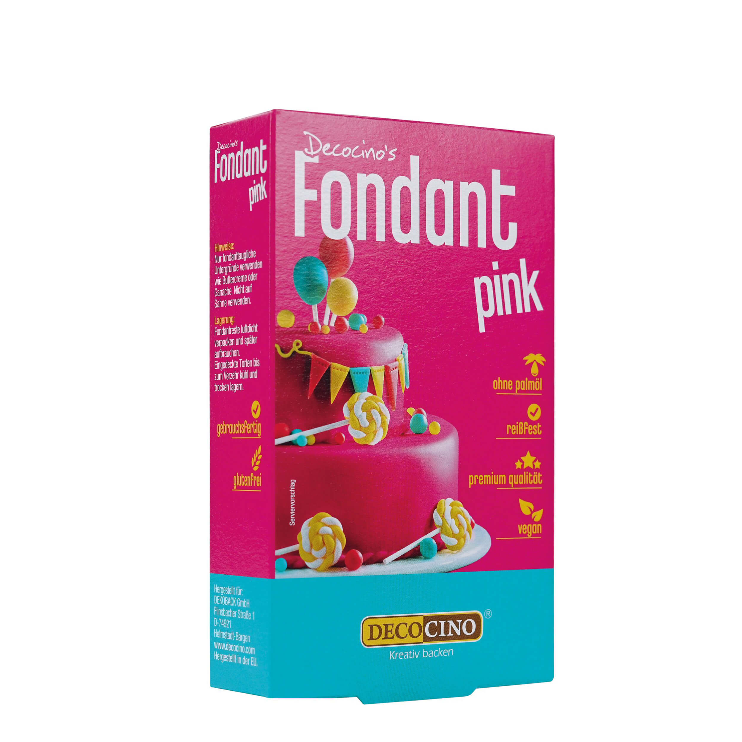Rollfondant Pink (250g), Fondantdecke Pink für Kuchen, Torten, Cupcake
